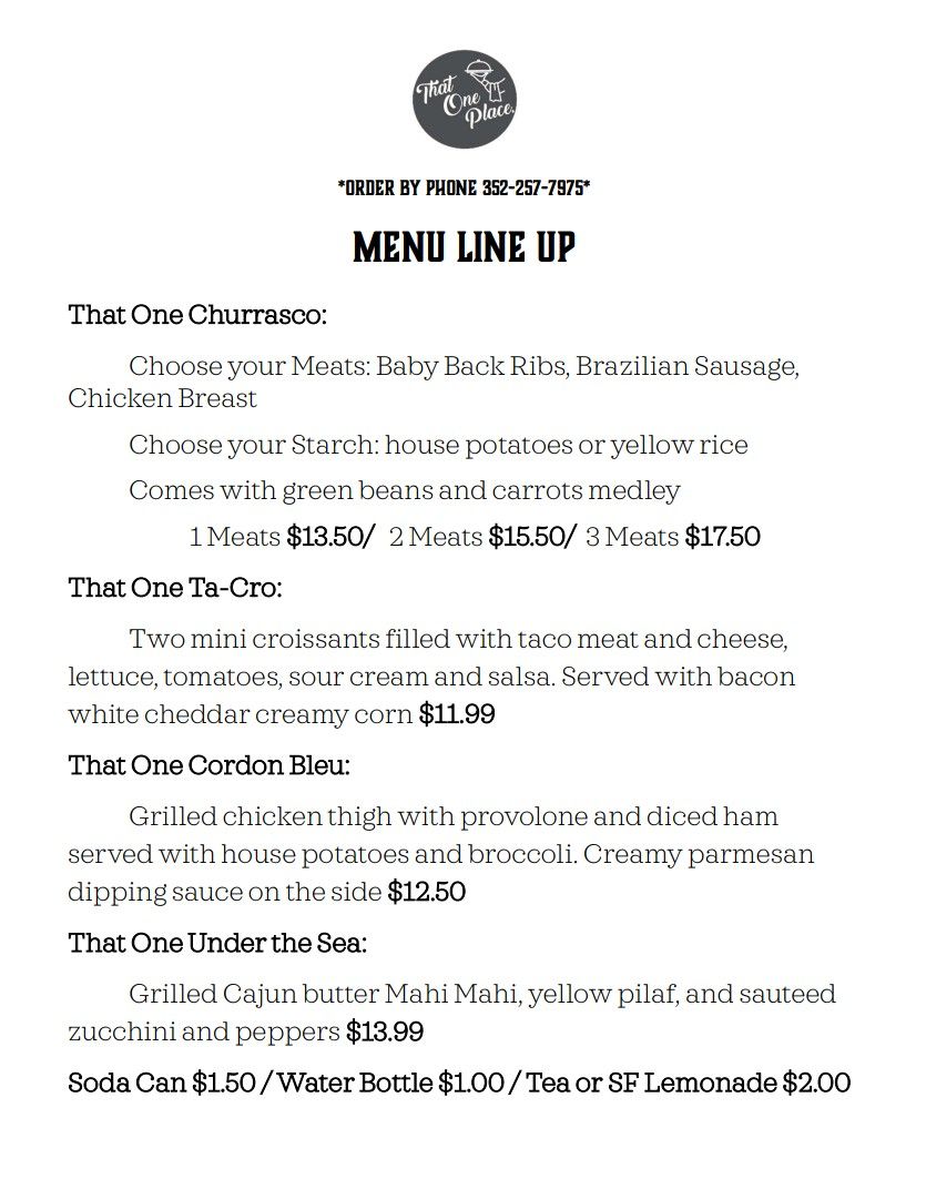Food Truck Sunday 9.21.25 – That One Place LLC, Est. 2022